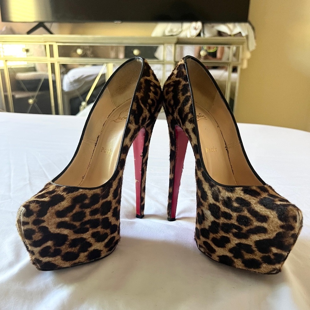 Christian Louboutin Leopard Print Platforms - Gem